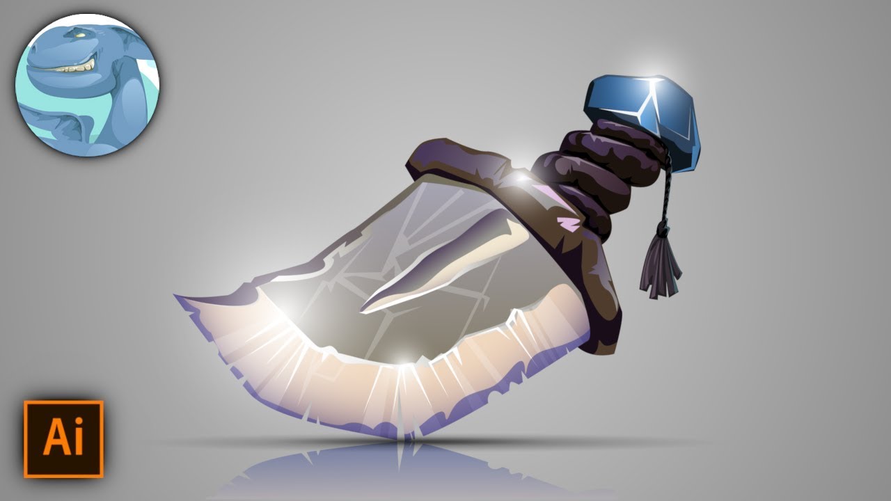 Magic knife. Quick vector art with Adobe Illustrator. Time lapse video ...