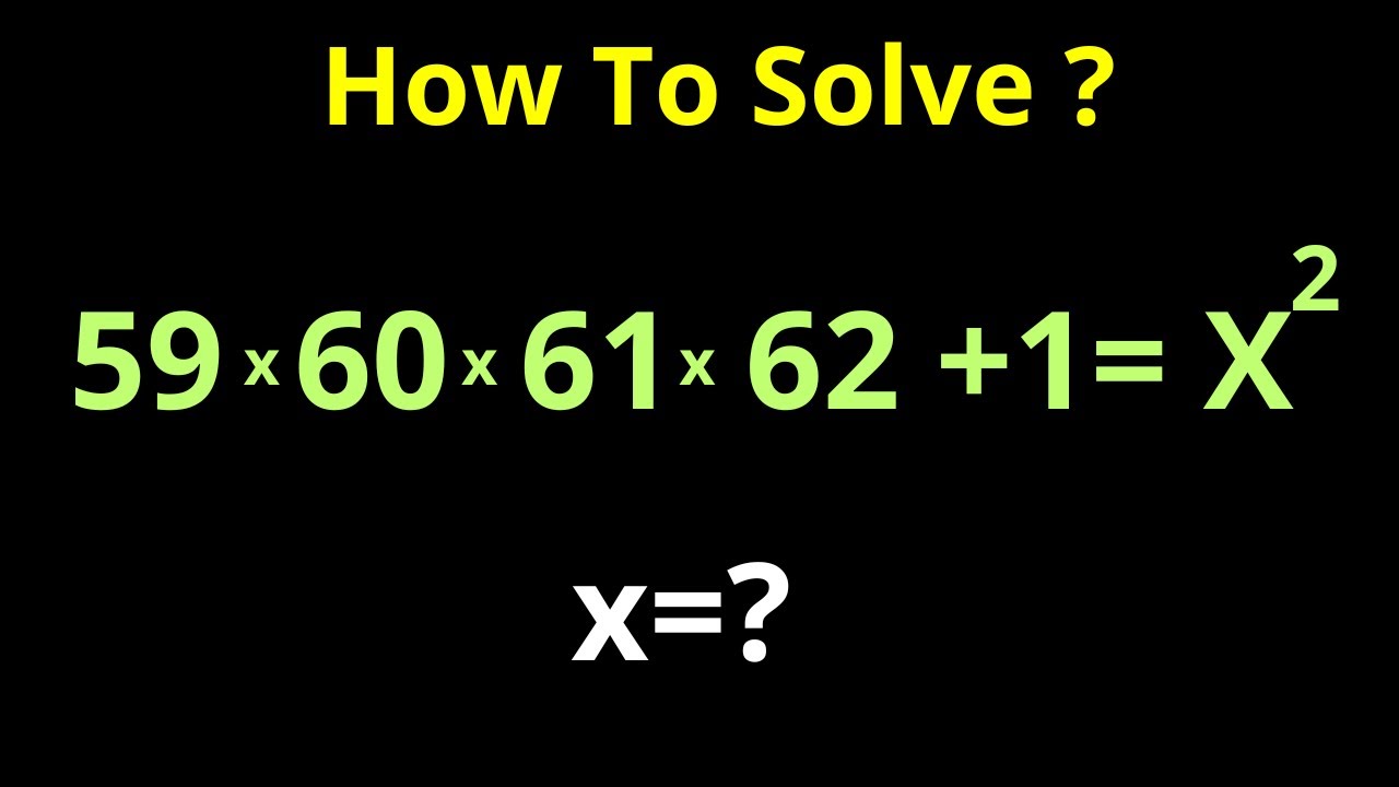 A Nice Math Problem | Math Olympiad | Calculators Not Allowed. - YouTube