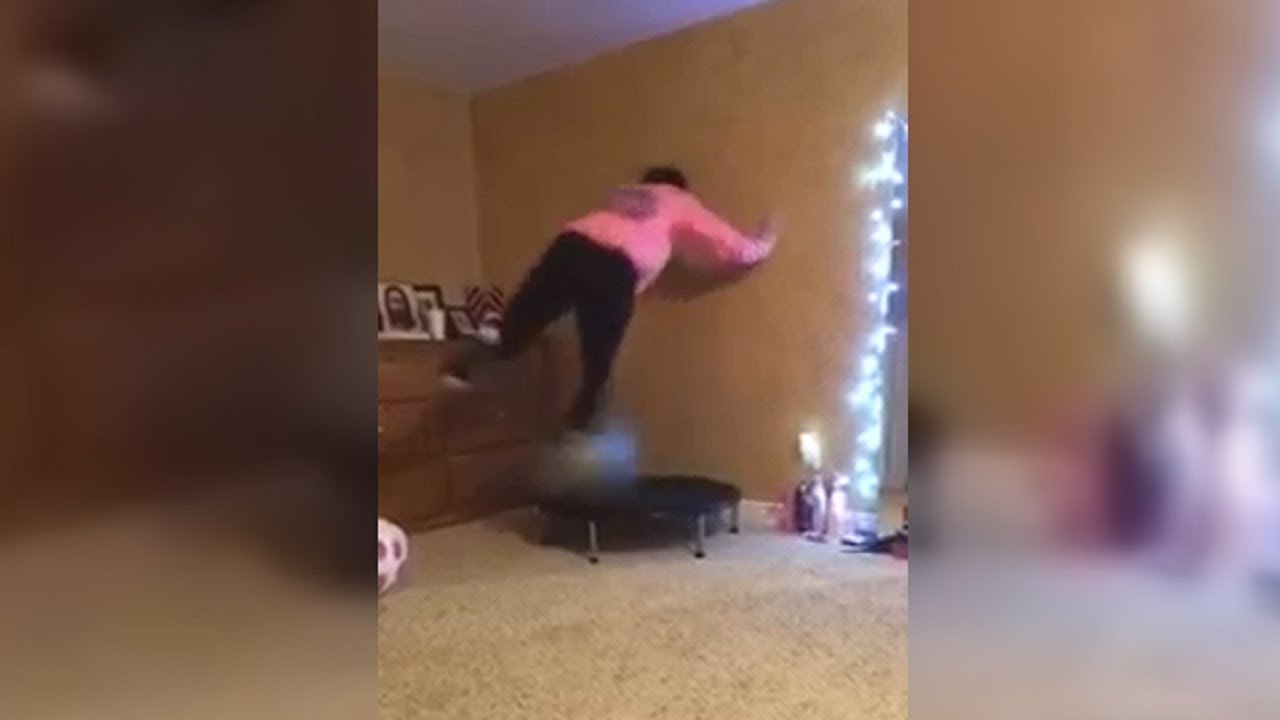 Girl Tries To Balance On Exercise Ball And Fails - YouTube
