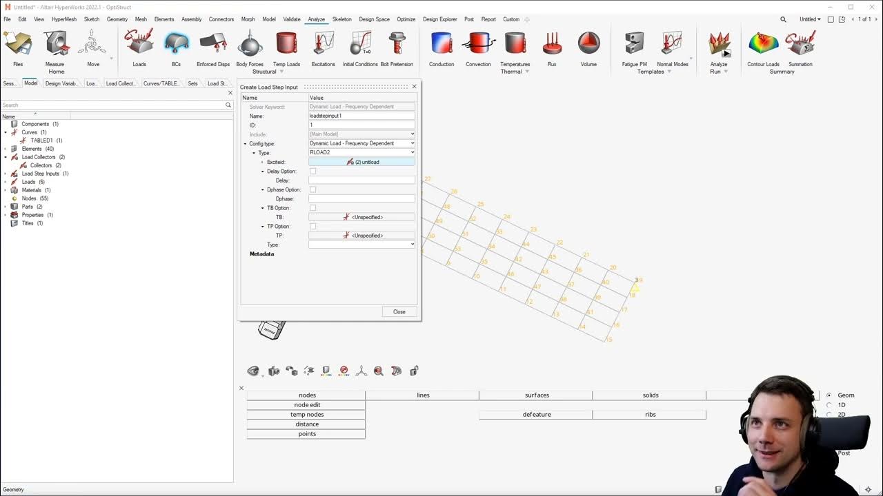Altair Hyperworks 2022.1 Modal Frequency Response Analysis (OST-1305 ...
