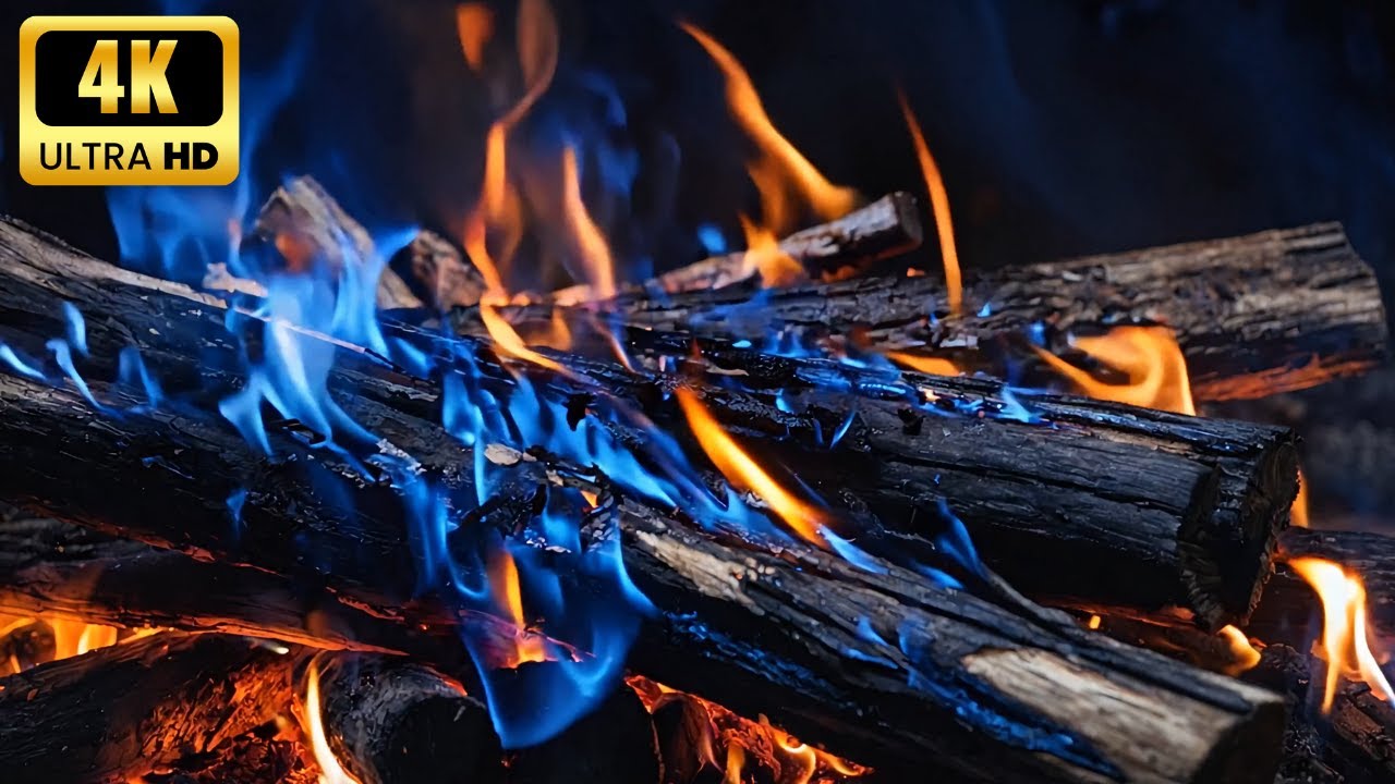 🔥 Warm Fireplace Sounds with Burning Logs | Night Ambience for Rest and ...