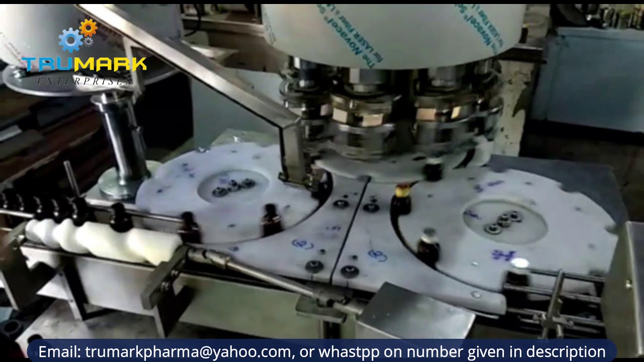 Automatic 8 head ROPP capping machine - YouTube