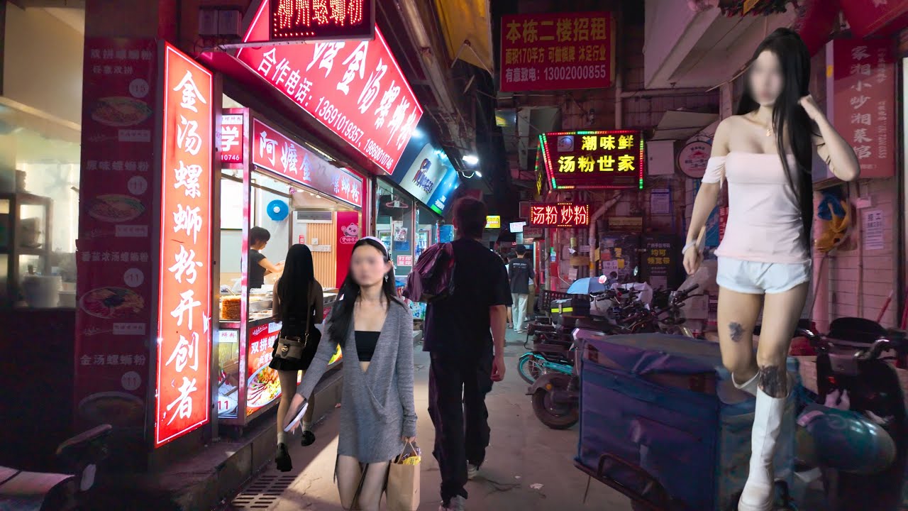 GuangZhou China - Walking Tour in Urban Village, Backstreet Life in The ...