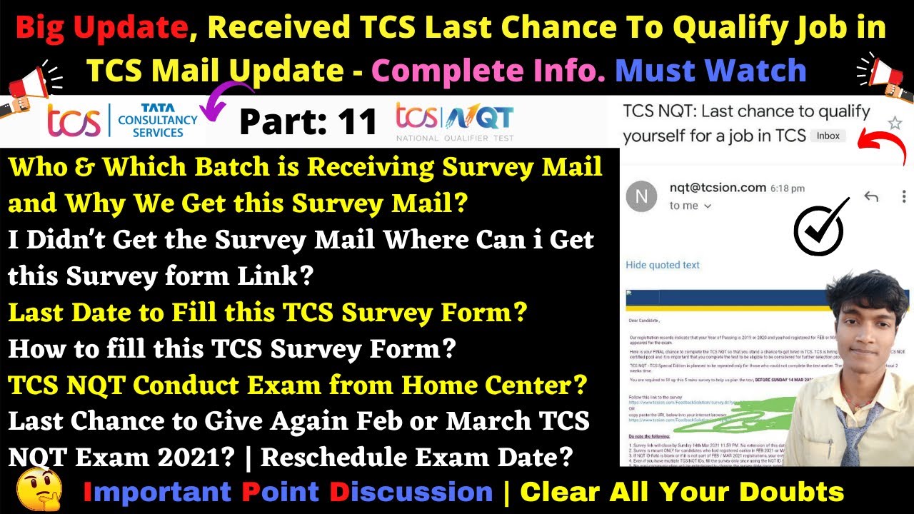 🔴Part-11: Big Update, Received TCS Last Chance To Get Job in TCS Mail ...