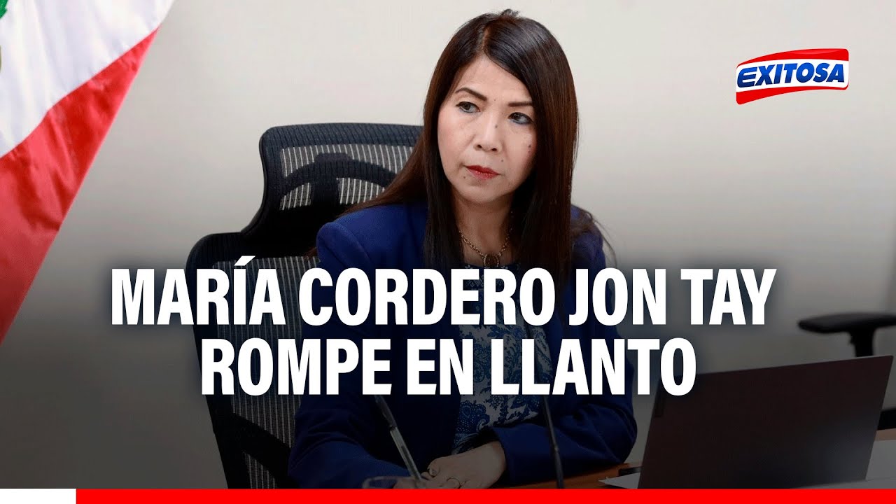 🔴🔵María Cordero rompe en llanto tras ser inhabilitada por recorte de sueldo a trabajadores - YouTube