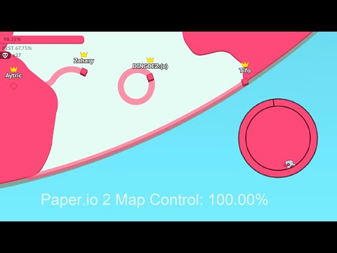 Paper.io 2 Map Control: 100.00% [Teams]
