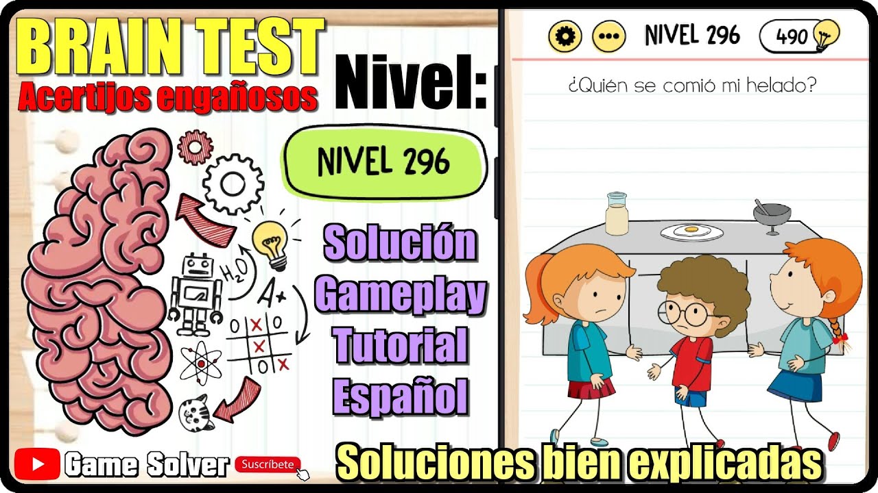 𝐁𝐑𝐀𝐈𝐍 𝐓𝐄𝐒𝐓 || NIVEL 296 - ¿Quién se comió mi helado? [𝐆𝐀𝐌𝐄𝐏𝐋𝐀𝐘 ...