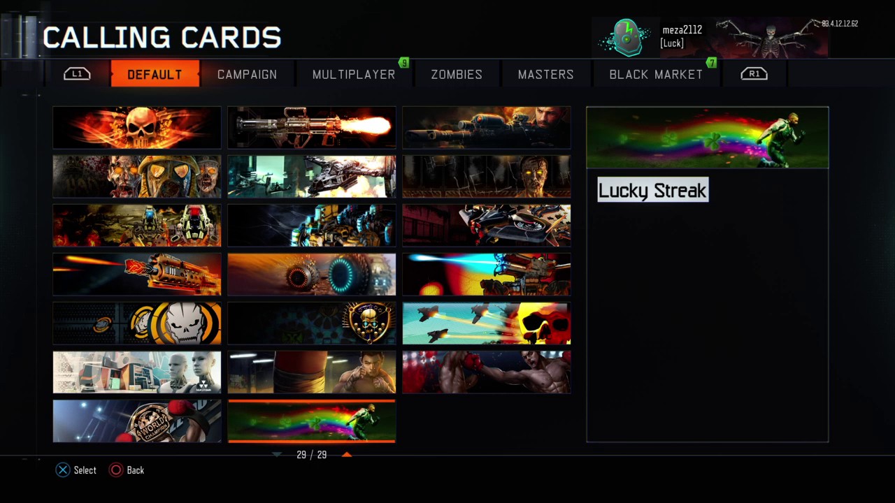Lucky Streak Calling Card/2XP/2WXP Bo3 - YouTube