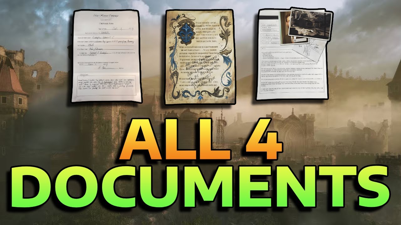 ALL 4 DOCUMENTS FOR CITADELLE DES MORTS - BLACK OPS 6 ZOMBIES - YouTube