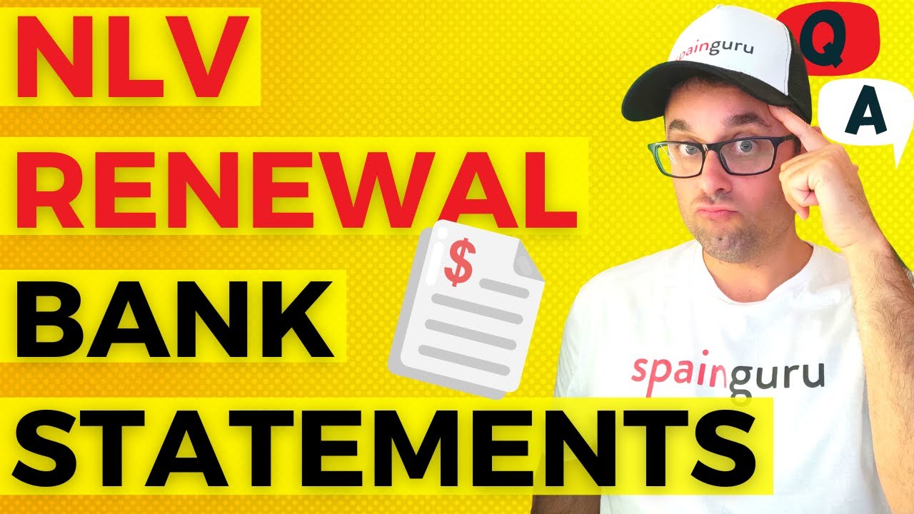 Bank statements needed for Non Lucrative Visa Spain renewal - YouTube