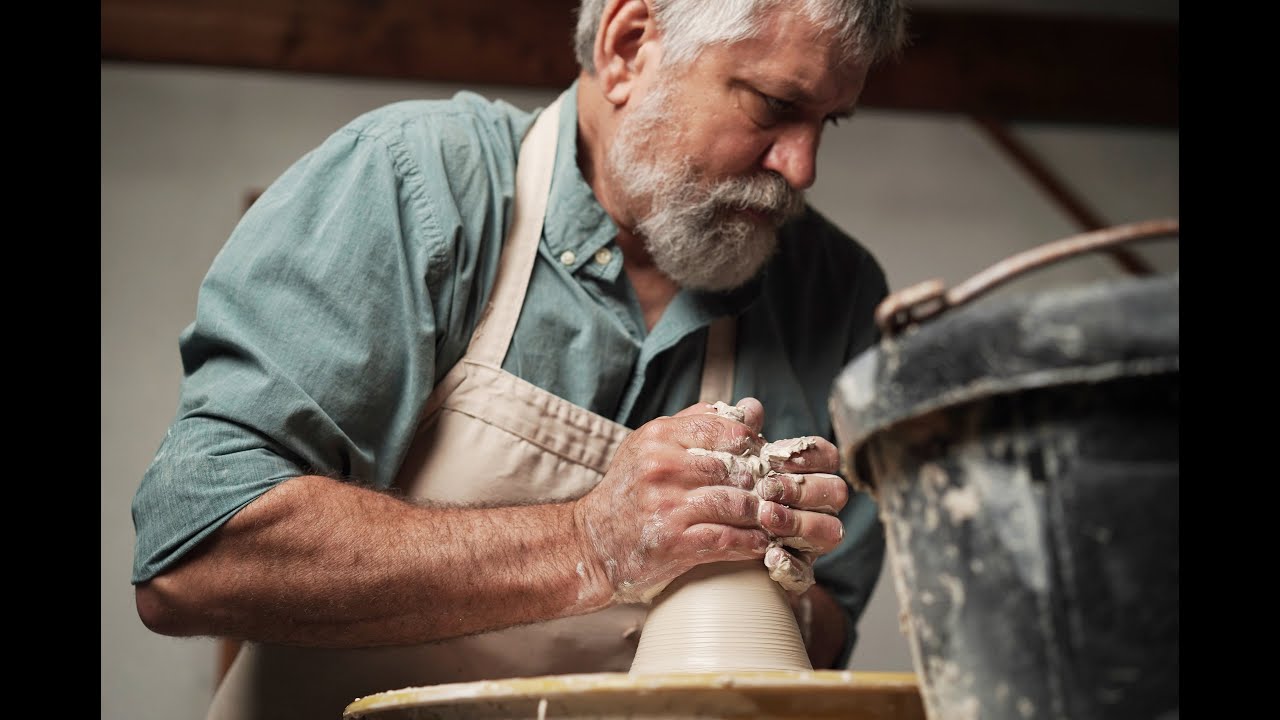 Frank Stofan at work - Stofan Pottery - YouTube
