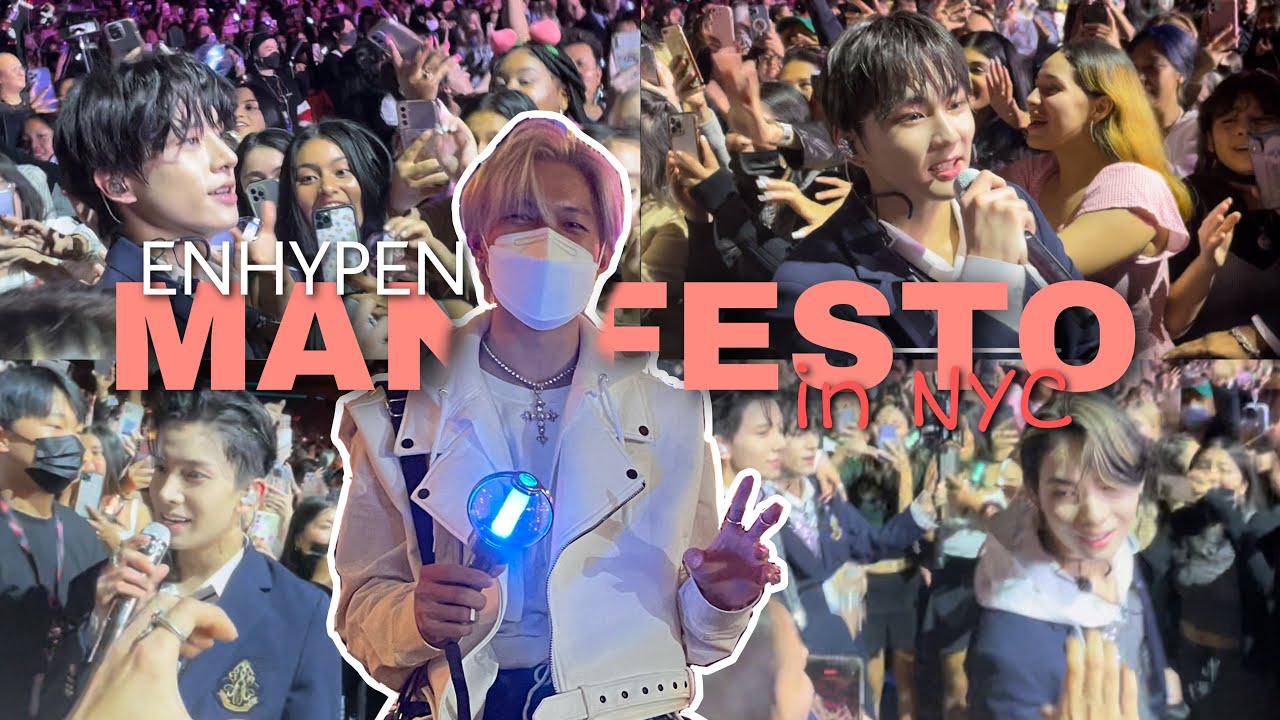 I’m so close to them!!!! ENHYPEN: MANIFESTO WORLD TOUR NYC | Heeseung's ...
