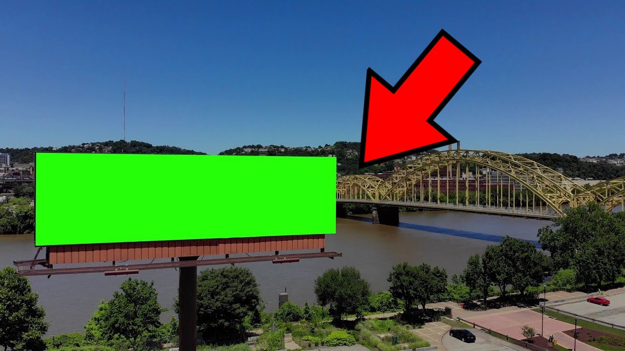 Big screen in the city green screen - Outdoor green screen - YouTube