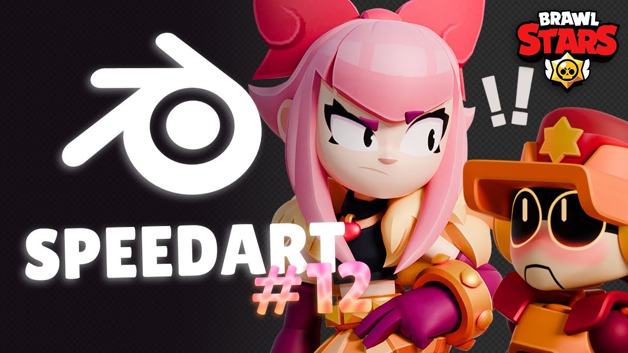 SPEEDART #12 - Lawrie (and Larry) & Melodie | Brawl Stars Blender - YouTube