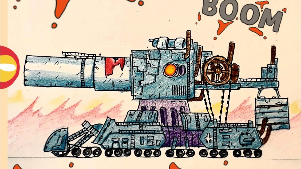 วาดรูปรถถัง | Monster tank,,, cartoon tank | Gerand - YouTube