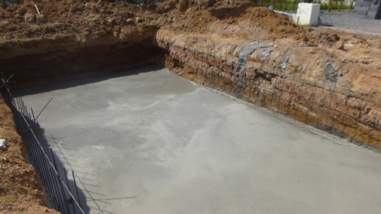 Concrete slab for Swimming pool base in UdonThani at leeya Resort - YouTube