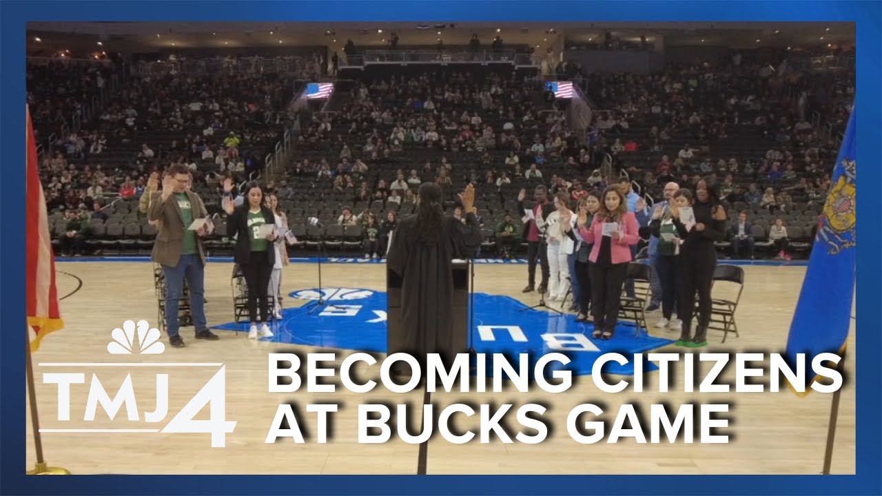 19 people become U.S. citizens during Milwaukee Bucks half time ...