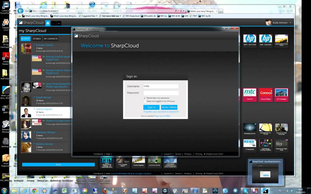 Using SharpCloud offline on a PC - YouTube
