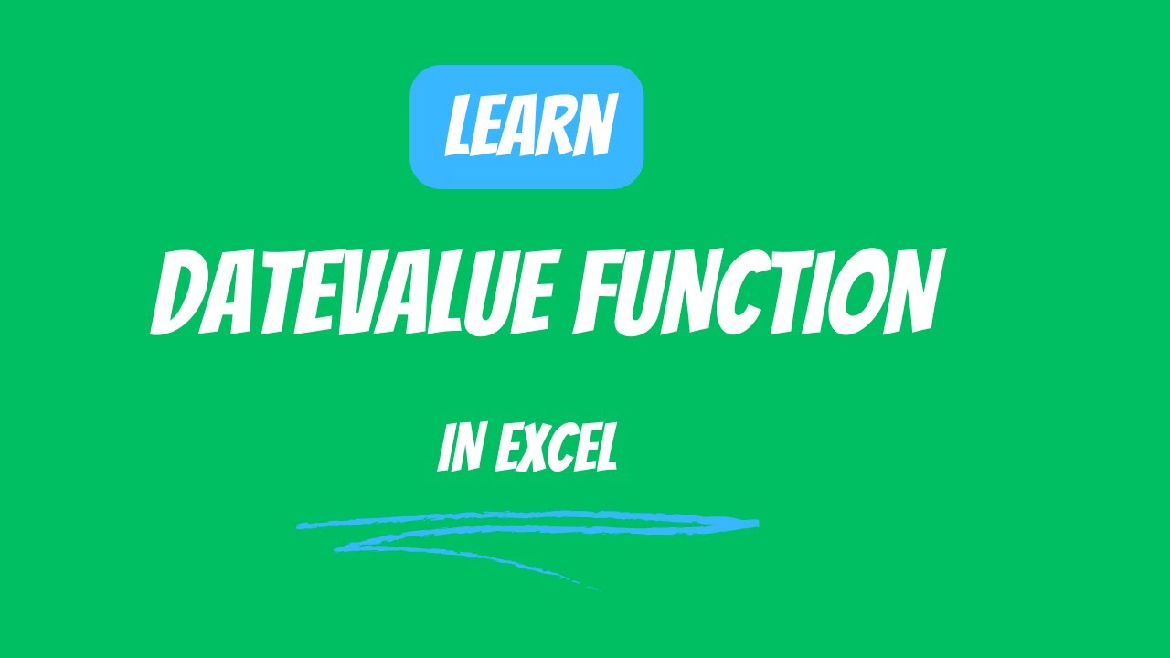 17.18 DATEVALUE function in Excel - YouTube
