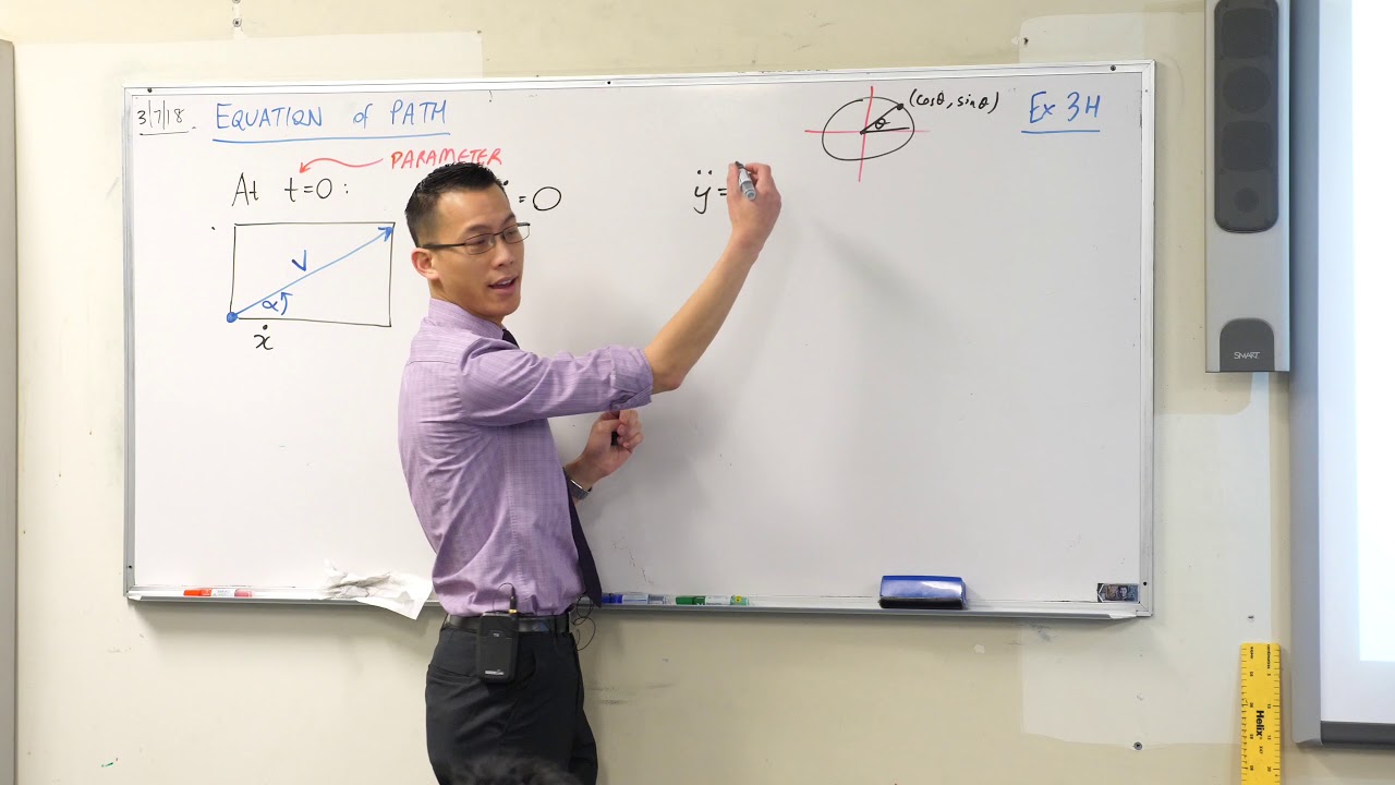 Equation of Path (1 of 4: Establishing the horizontal equations) - YouTube