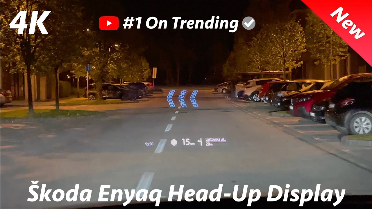 Škoda Enyaq iV 2021 - Head-Up Display (HUD) with Augmented Reality ...