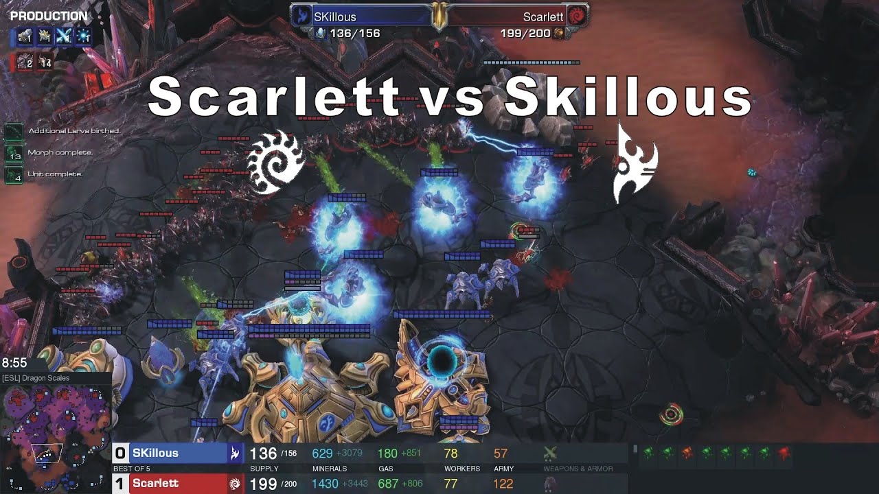 Starcraft II ESL Masters 2023 Summer Jun17 Scarlett(Z) v SKillous(P ...