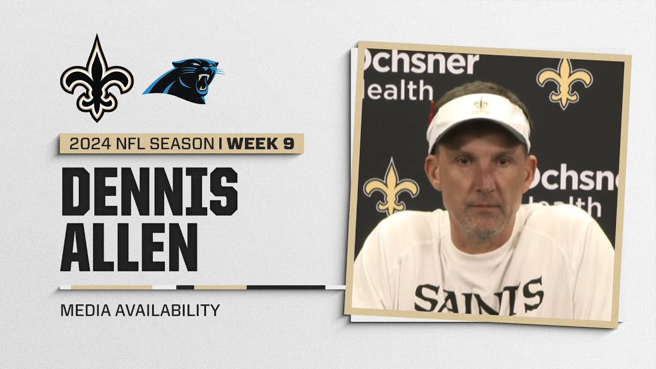 Dennis Allen on Derek Carr, Carolina Panthers | New Orleans Saints ...