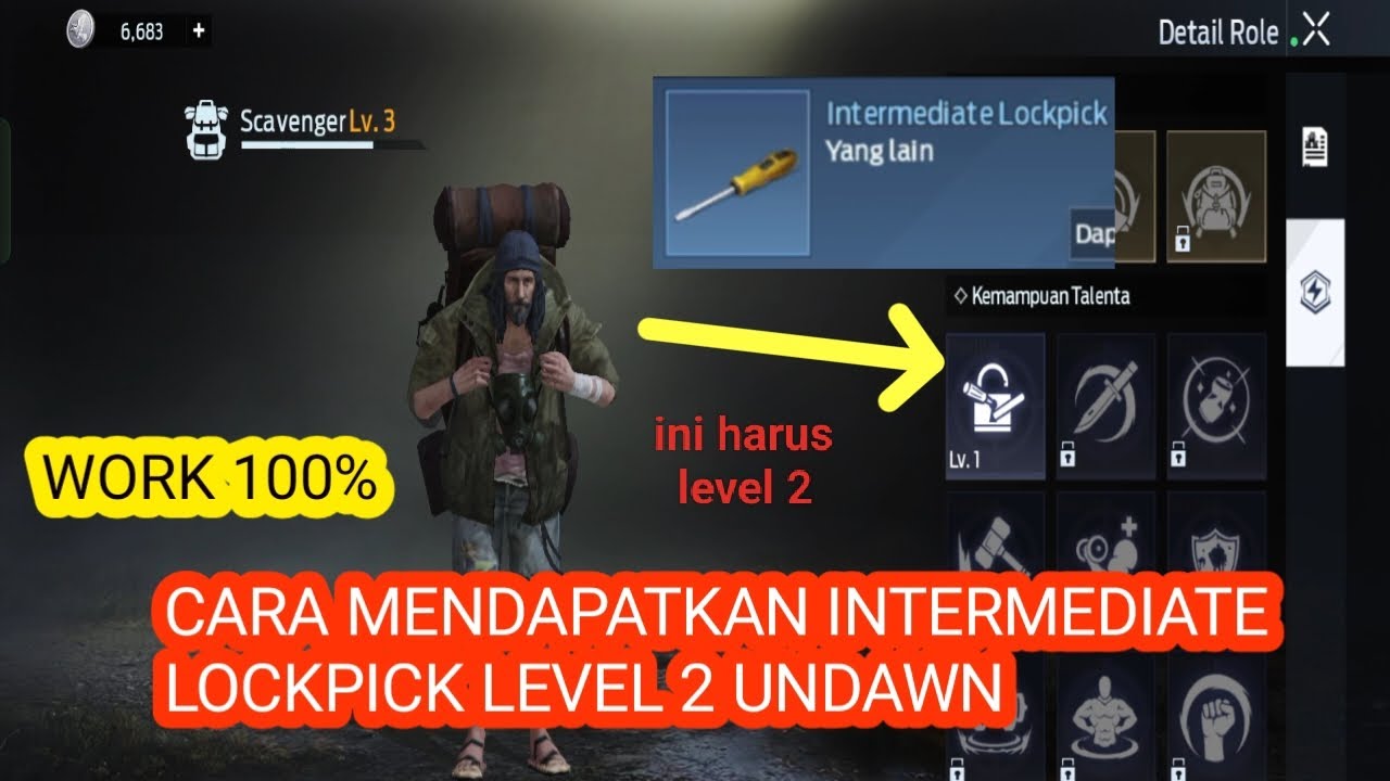 Cara Mendapatkan Intermediate LockPick Level 2 Undawn - YouTube