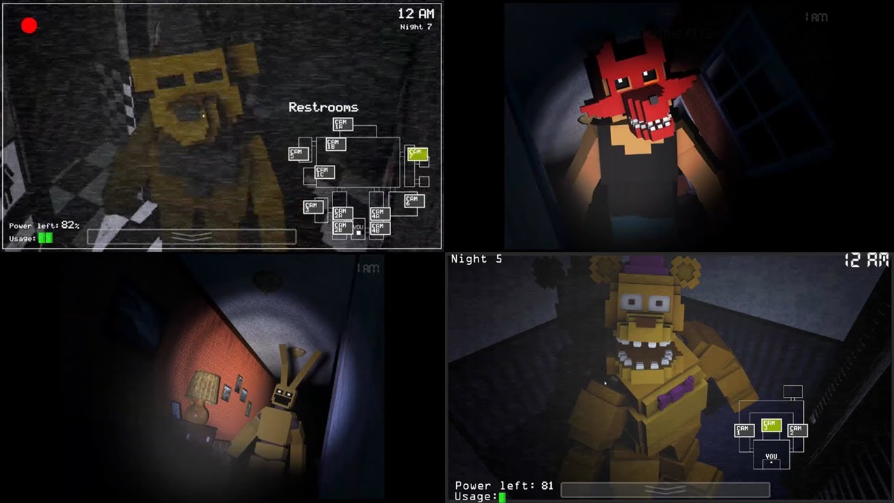 6 ''8 Bit'' Animatronics/Characters from FNaF Minigames! +Jumpscares ...