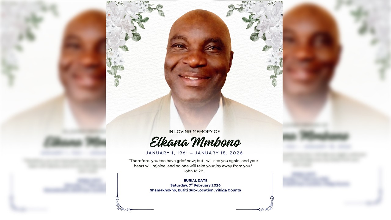 #LIVE:In Loving Memory Of Elkana Mbono - YouTube