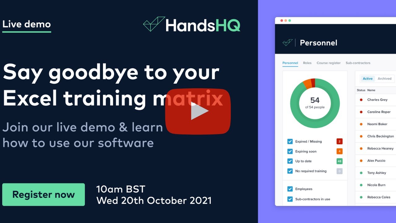 Training Register live demo - YouTube