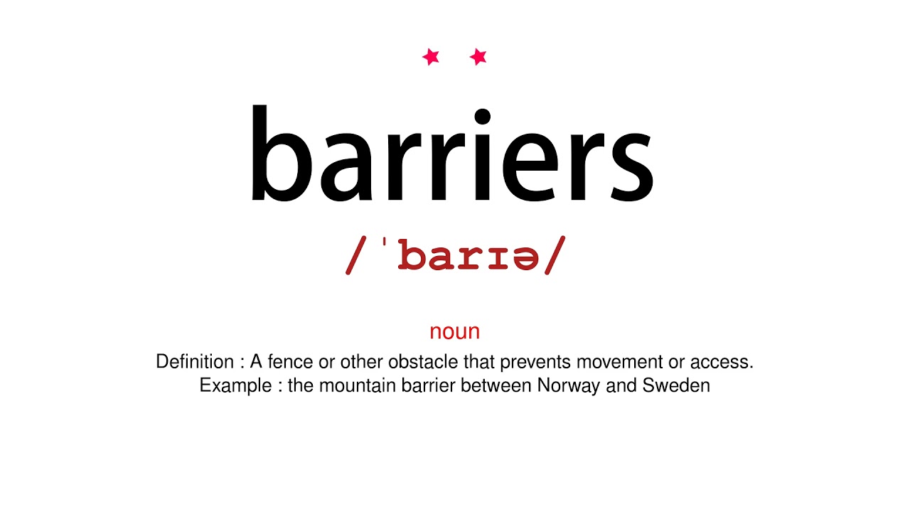 How to pronounce barriers - Vocab Today - YouTube