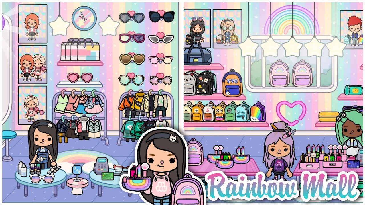 Toca Life World Rainbow Mall Makeover 🤩😍 - YouTube