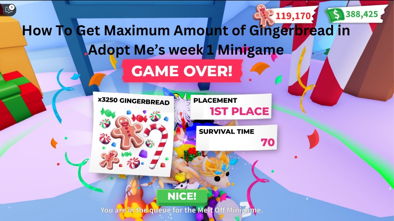 How to get the most gingerbread in the new minigame Tile Melt n Adopt ...