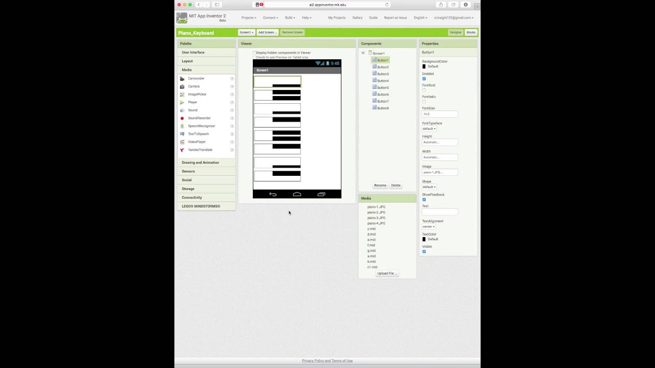 How To Make A Piano Keboard App (App Dev #6) - YouTube
