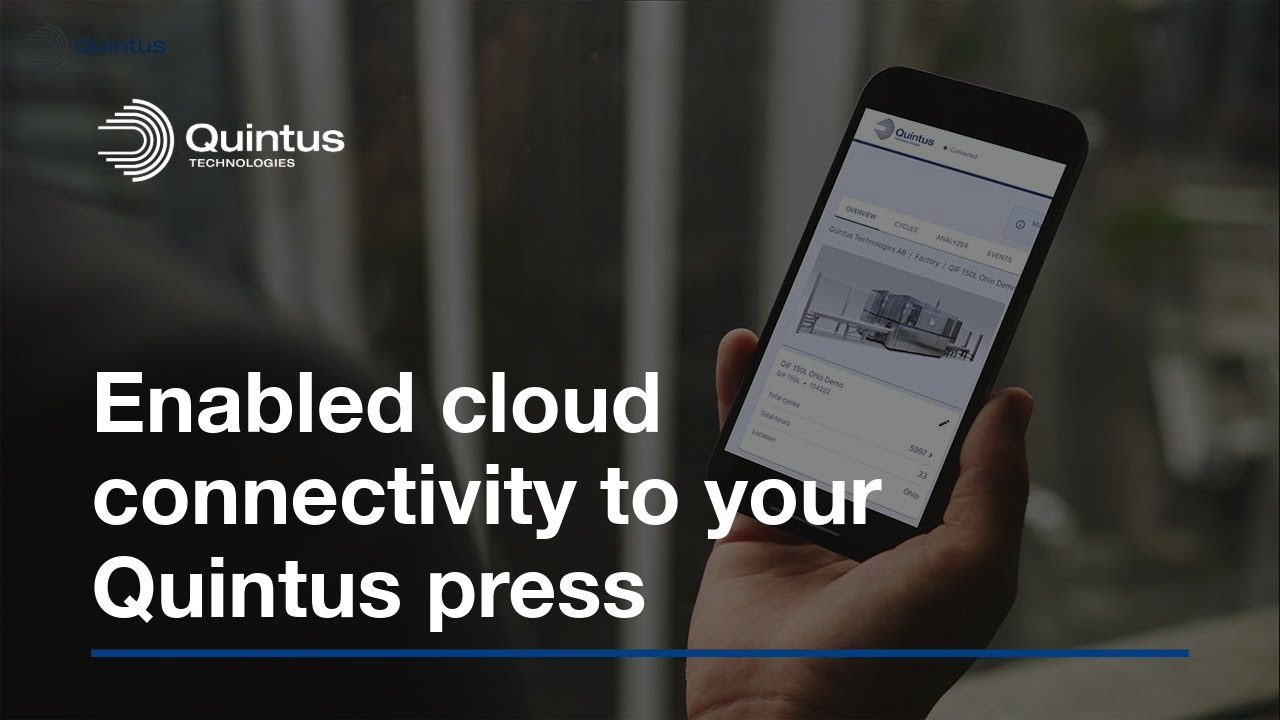 Enabled cloud connectivity to your Quintus press - YouTube