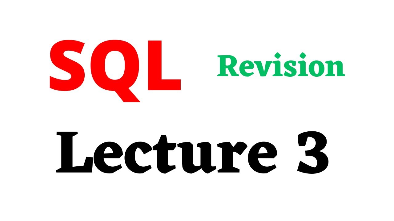 Sql Revision Lecture 3 Dml Commands Select Insert Update Delete 2452