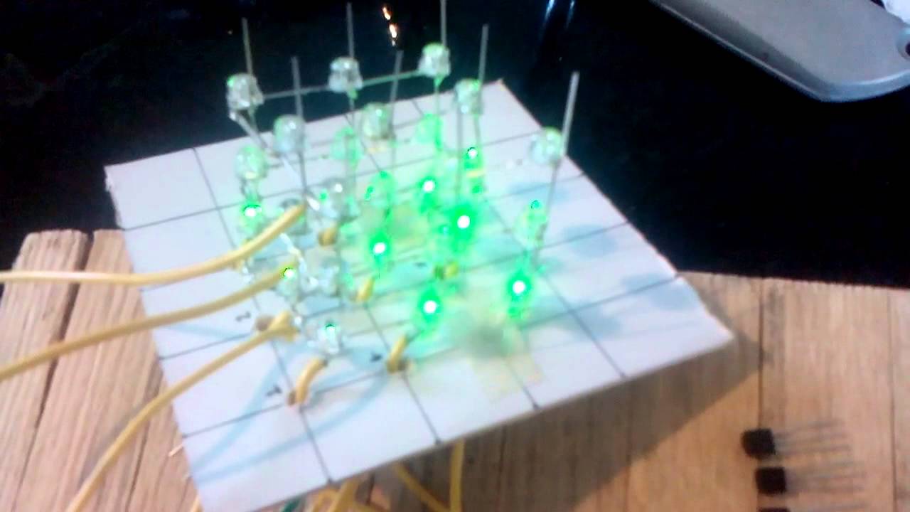 3x3x3 LED Cube Driver is a thing - YouTube