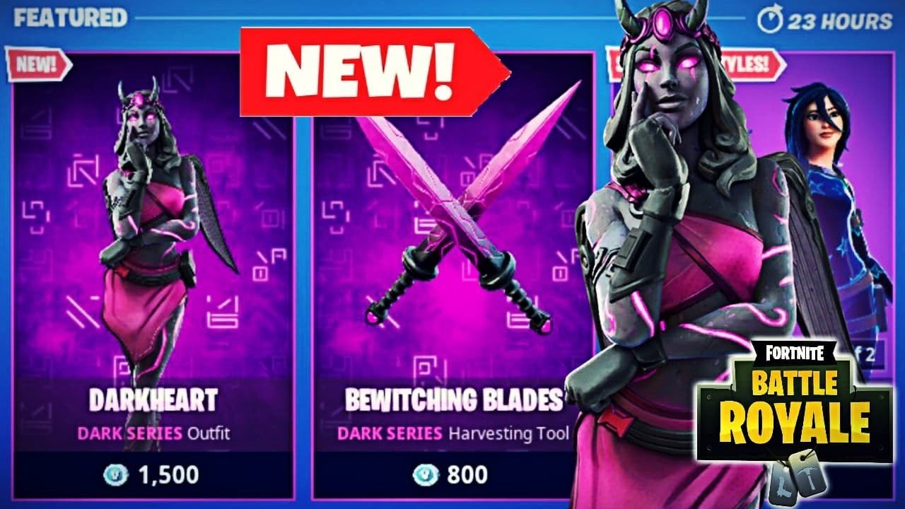 NEW DARKHEART SKIN + BEWITCHING BLADES PICKAXE NEW FORTNITE ITEM SHOP ...