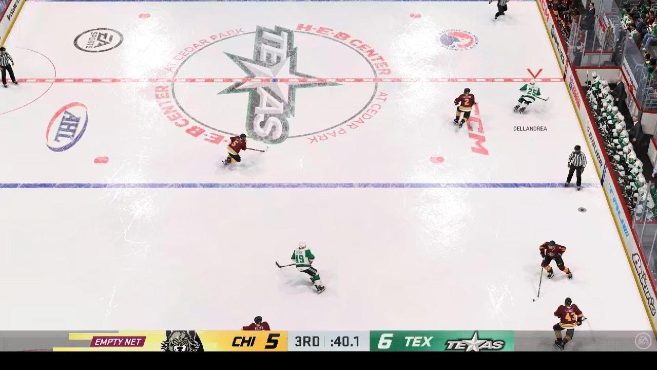 NHL 23_Texas Stars empty net goal - YouTube