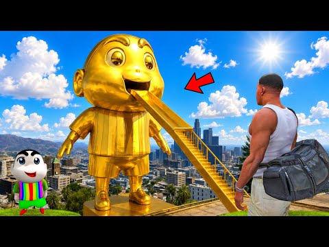 FRANKLIN FOUND A STAIRWAY TO GOLDEN SHINCHAN'S MOUTH IN GTA 5