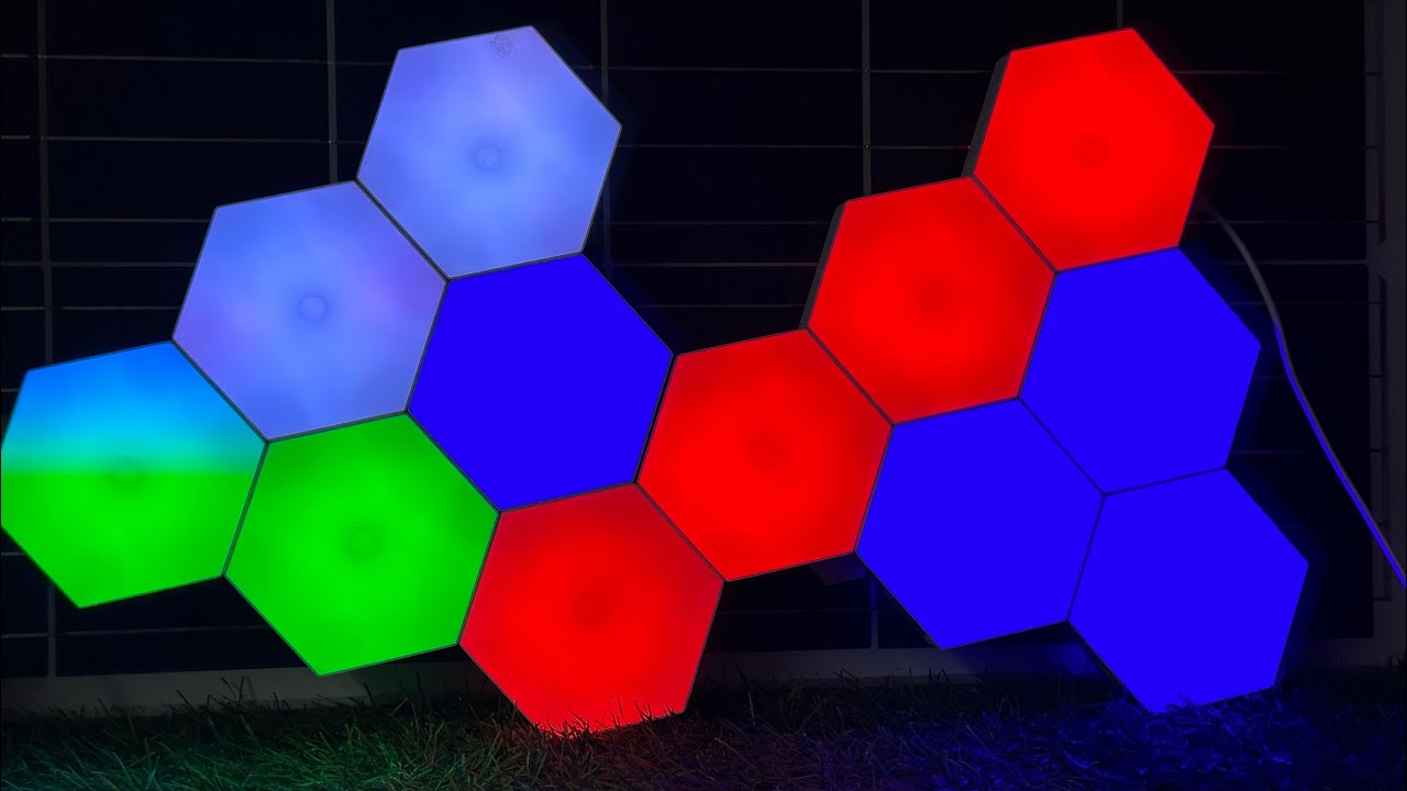 Remote Control & Touch Control Mosaic Hive Light Creative RGB LED Night ...