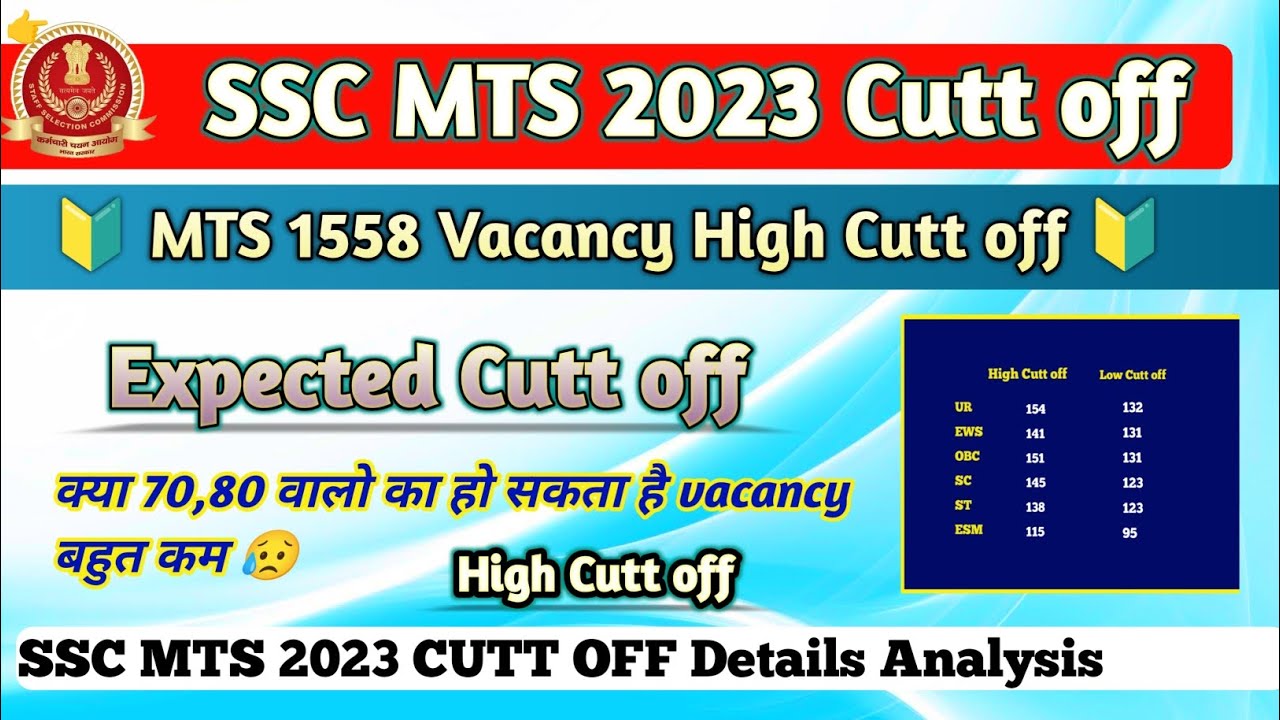 Ssc mts expected cut off 2023 | Mts 2022 result| mts 2023 cutt off ...