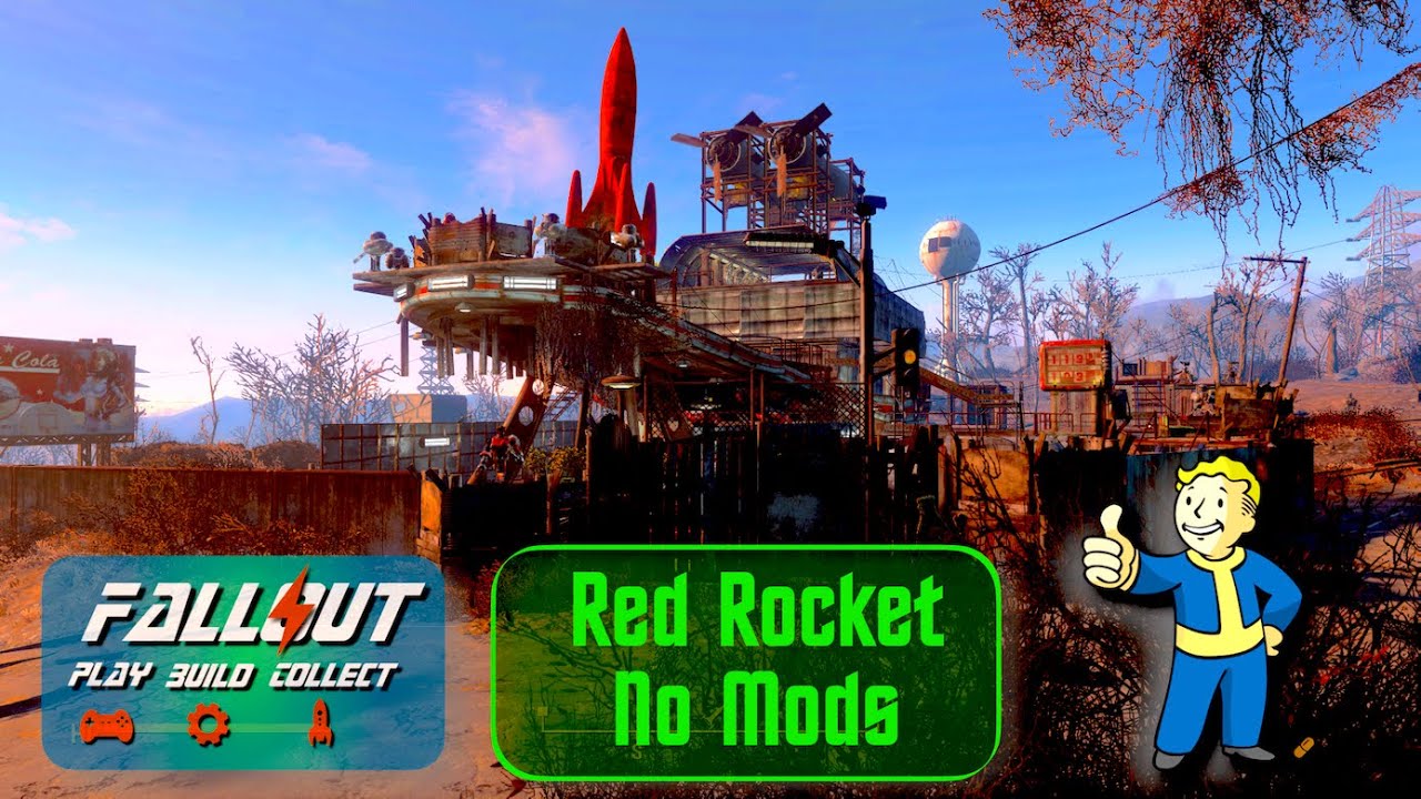 Fallout 4 Red Rocket No Mods Settlement Tour. A player home, robot ...