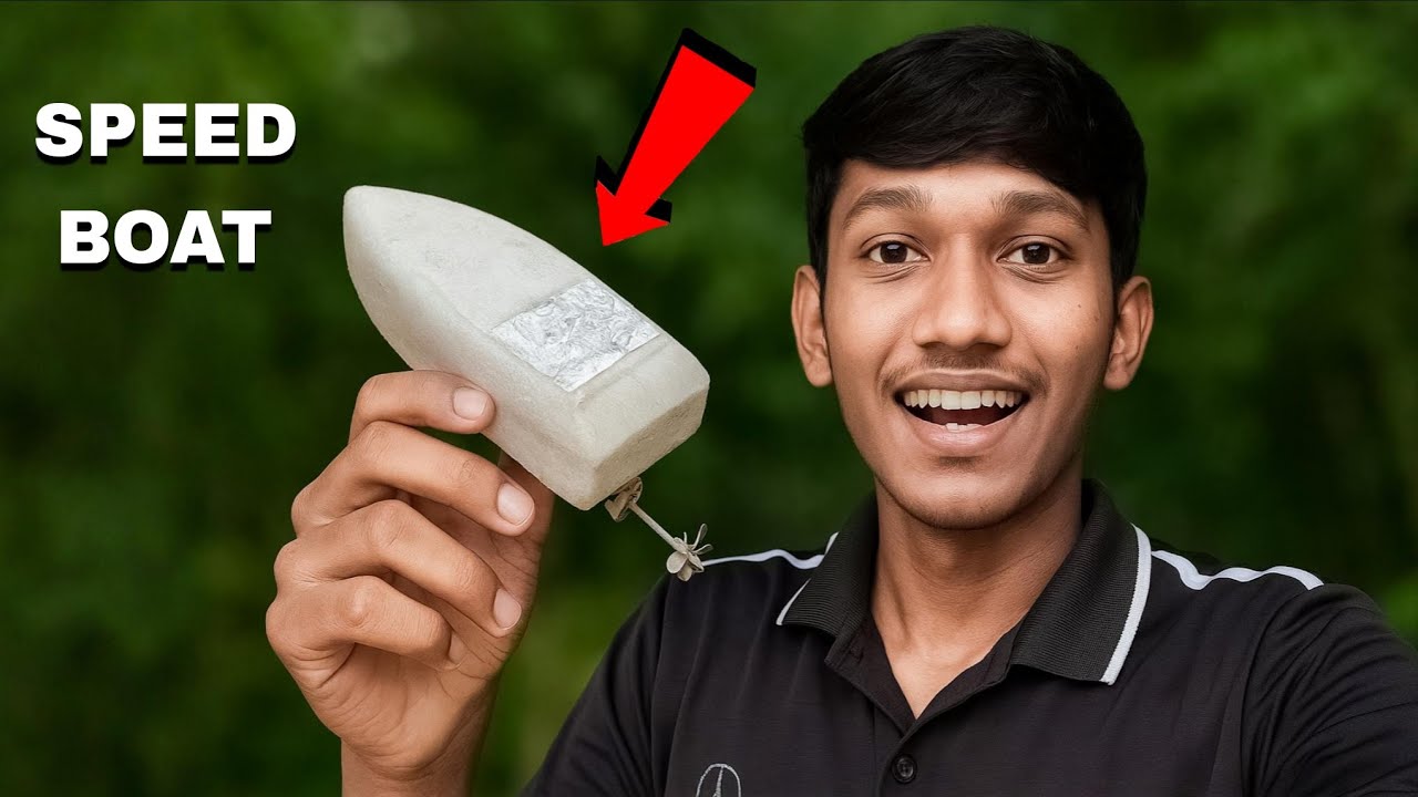 How to make a Speed boat at home //বাড়িতে তৈরির স্পিডবোট#DIY speed ...