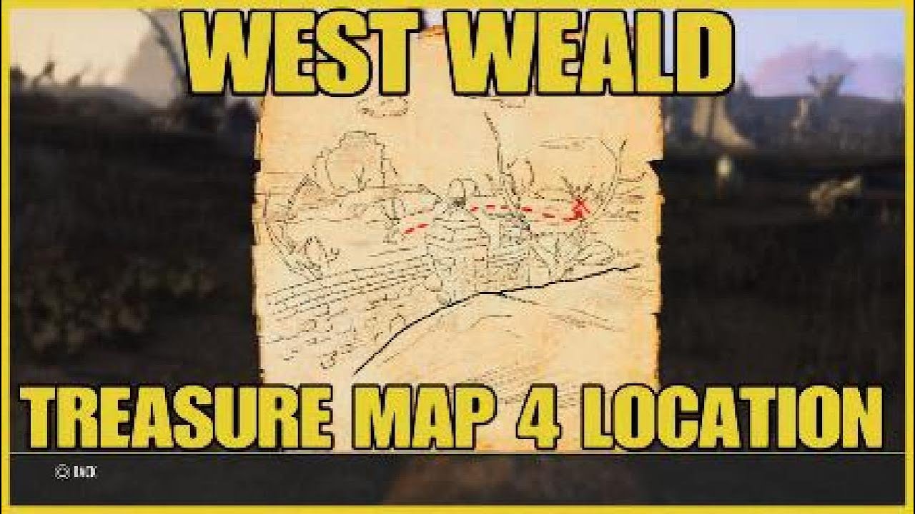 Eso | West Weald Treasure Map 4 Location - YouTube