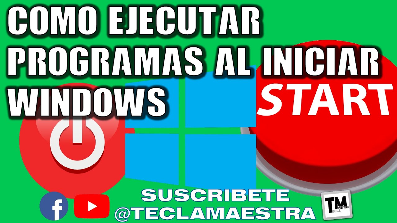 Como ejecutar programas al iniciar Windows - YouTube