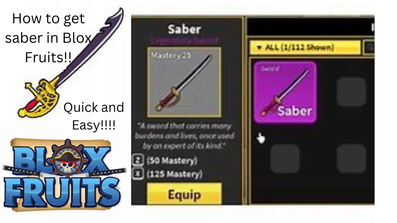 How to get saber in Blox Fruits [quick and easy] - YouTube