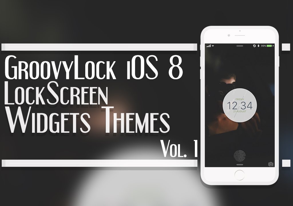 iOS 8 LockScreen Widgets Themes GroovyLock (VOL 1) - YouTube