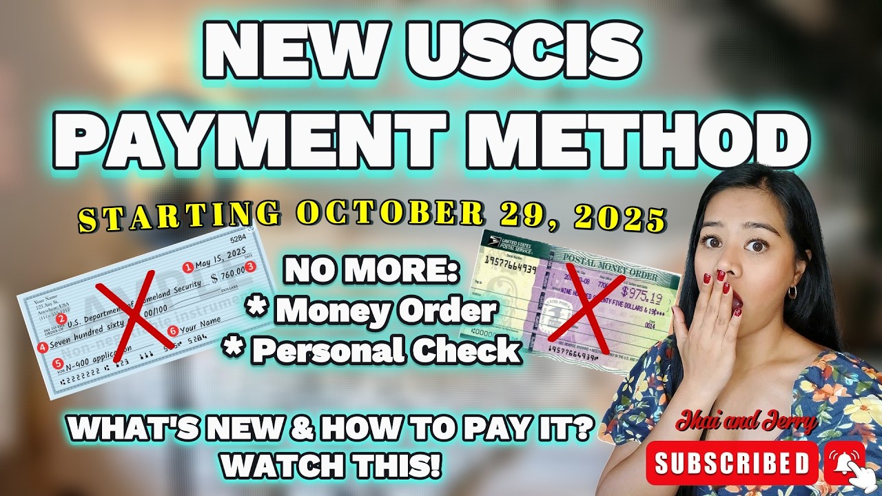 USCIS NEW PAYMENT METHOD NO MORE MONEY ORDER OR PERSONAL CHECK | HOW TO ...